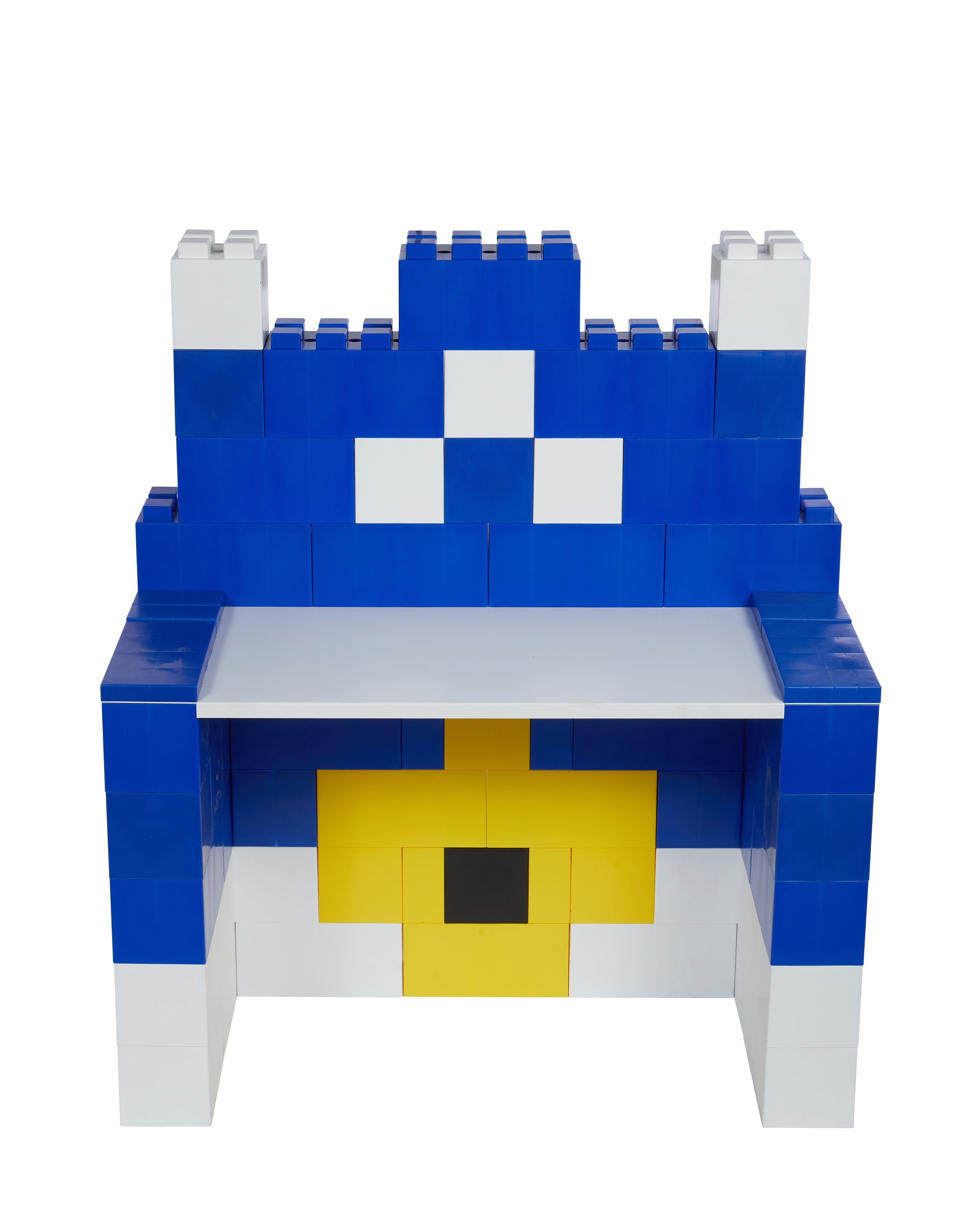 EverBlock Captain America Superhero Desk Kit with Stool | 48”L x 24”W x 54”H | Modular Building ...