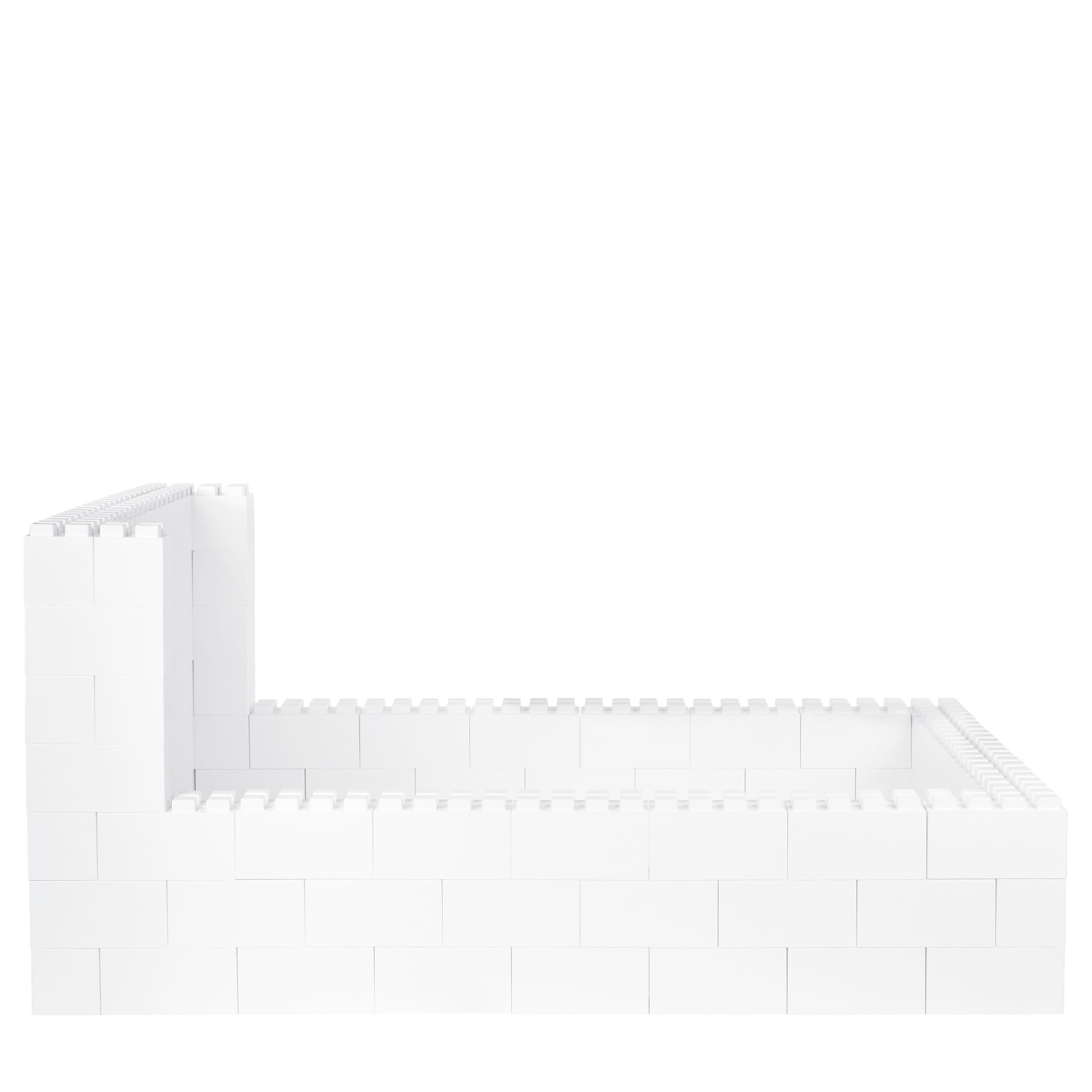 EverBlock Full Bed Surround with Headboard Kit | 5’ x 7’ 6“ x 4’ 1 ...