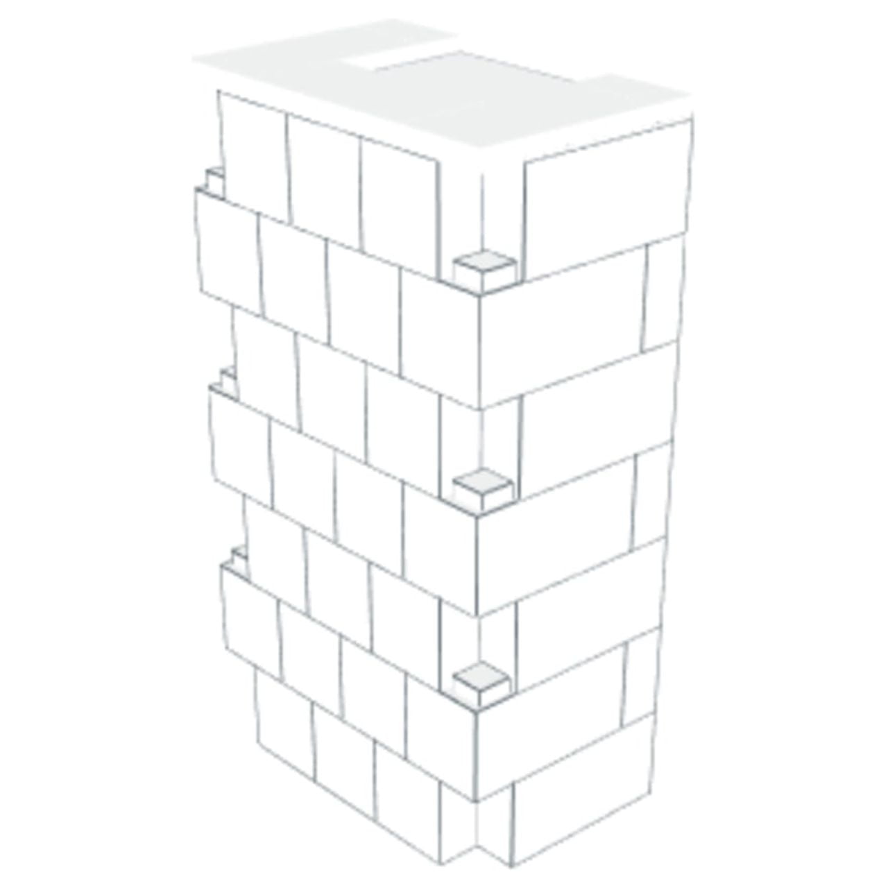 EverBlock Staggered Lectern Kit, 43” H x 24” W | For Podiums, Pulpits ...