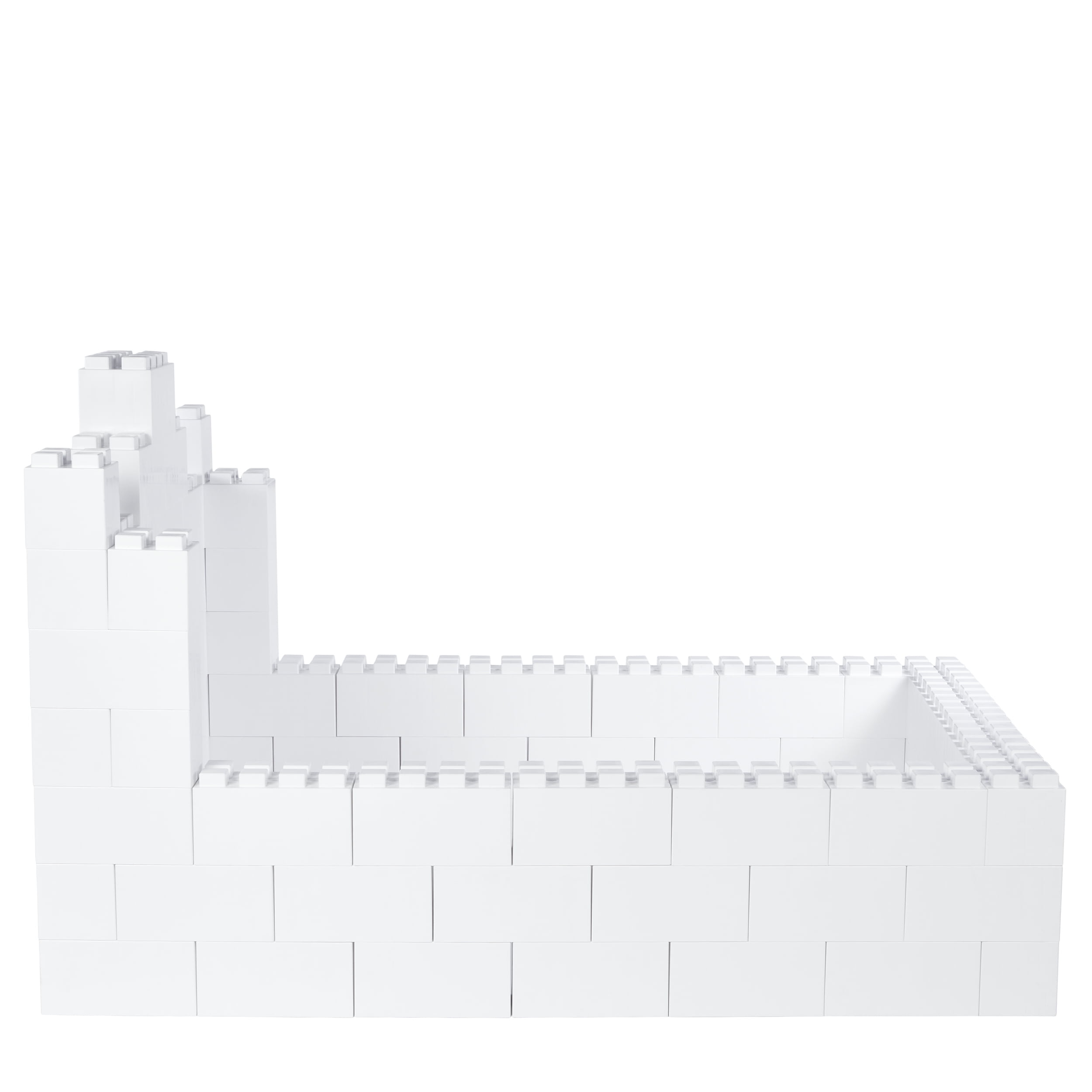 EverBlock Twin Bed Surround with Headboard Kit | 4’ 6” x 7’ 6“ x 1’ 7 ...