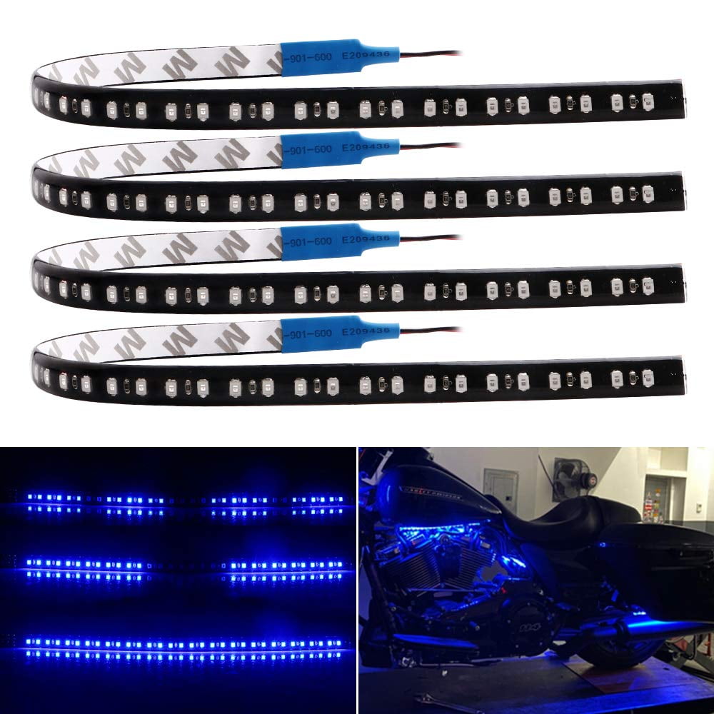 EverBright 4-Pack Blue Led STF9 Strip Lights 30CM Knight Rider Lights ...