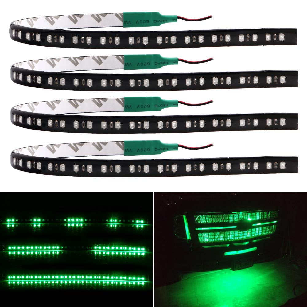 EverBright 4-Pack Green 30CM MMF7 1210 32-SMD DC 12V Flash Knight Rider ...