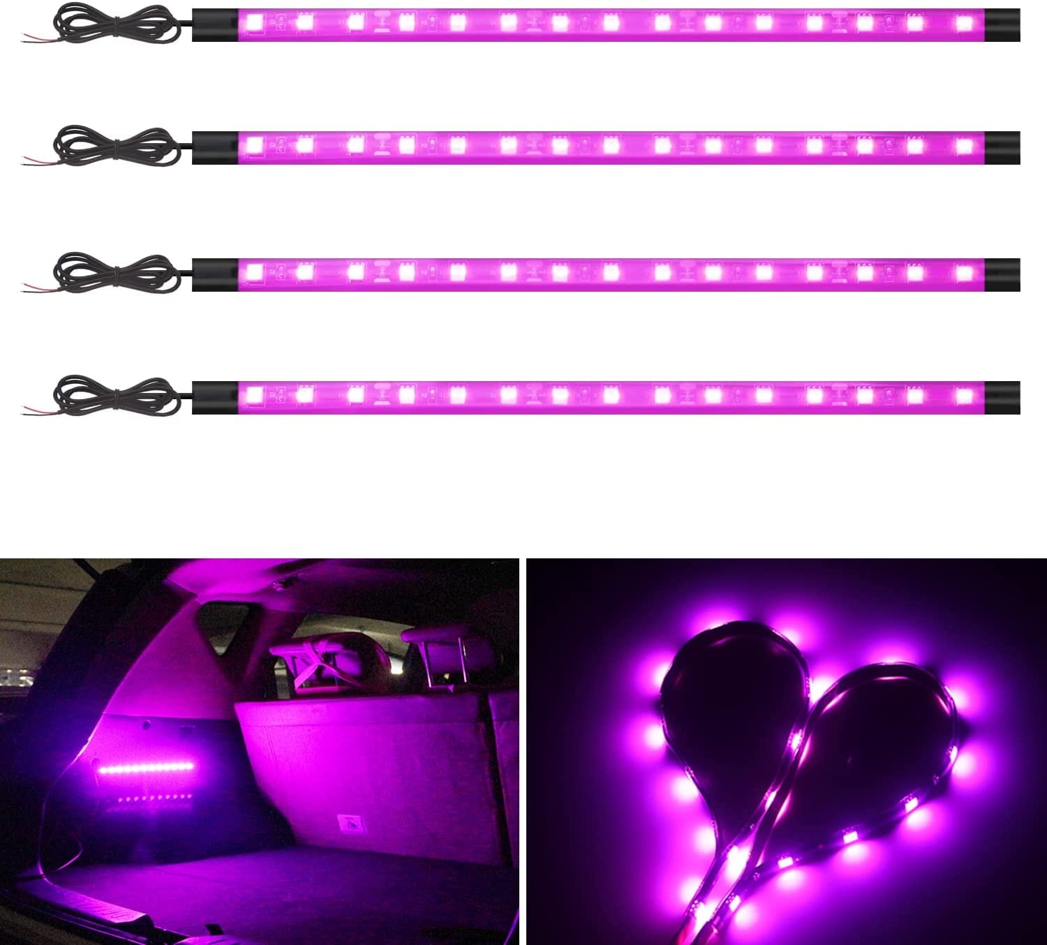 EverBright Led Strip Lights for Cars, 27CM 5050 15SMD Waterproof Car ...