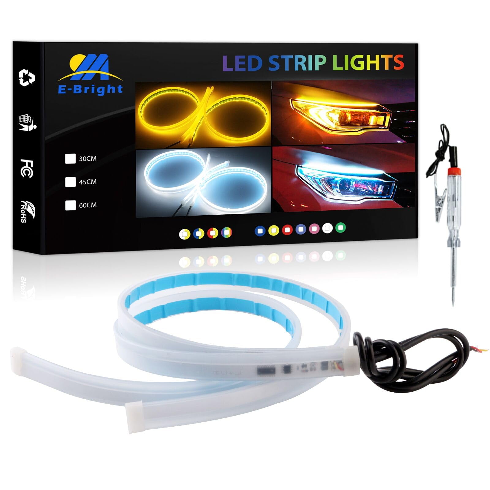 EverBright Led Strip Lights RRF12 for Cars, SUV, Motorcycle Daytime ...