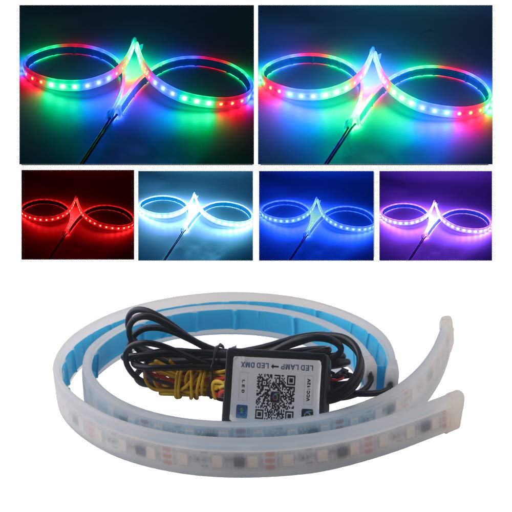 EverBright Led Strip Lights RRF12 for Cars, SUV RGB Led DRL Strip for Turn Signal Bulb Daytime ...