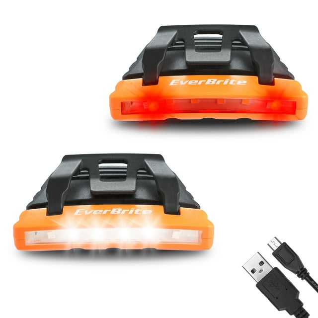 EverBrite Super Bright 2 Pack Rechargeable Hat Light, Waterproof LED ...