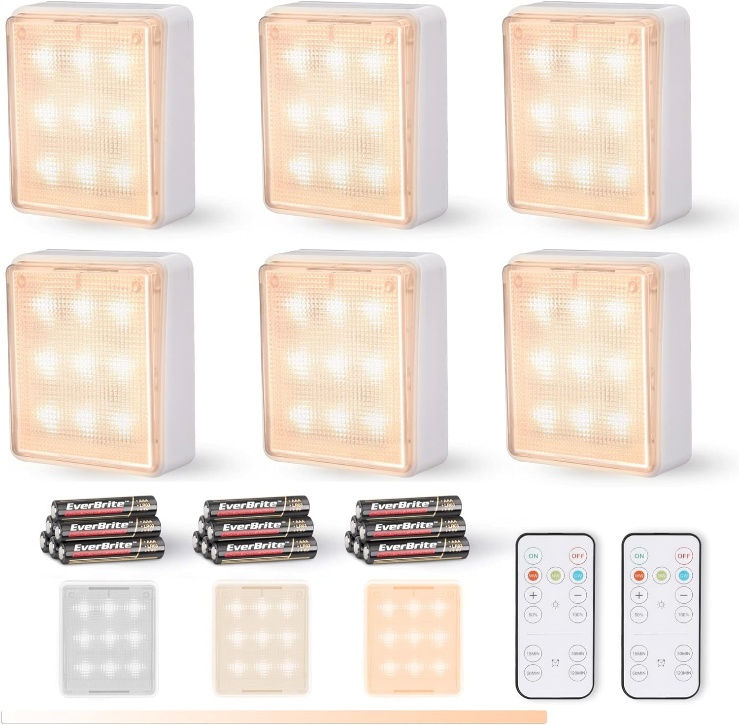 EverBrite Closet Light, LED Tap Lights Push Lights with Remote Control ...