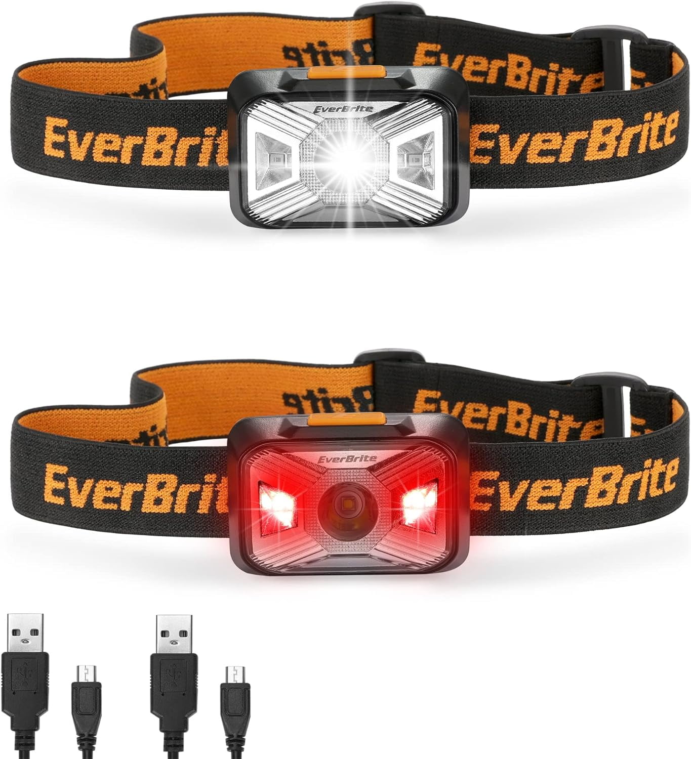 EverBrite Headlamps Rechargeable with Red Light - Outdoor LED ...