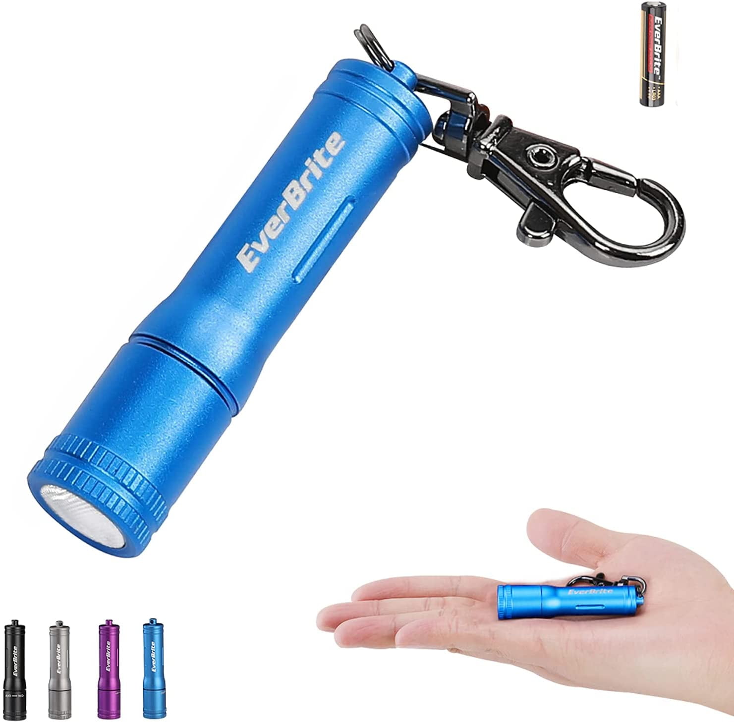 EverBrite Mini LED Keyring Flashlight, High Lumen, Small Size, EDC, 1 ...