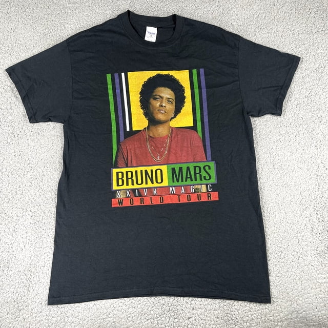 EverFind Bruno Mars Shirt Mens Medium Black Short Sleeve Tour 2018 ...