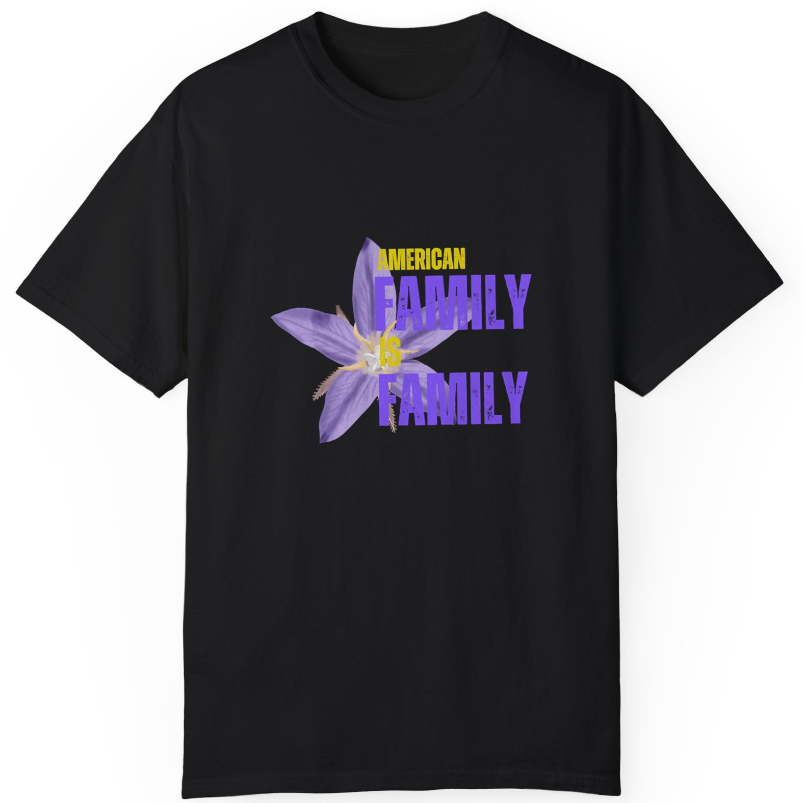 EverFind Funny Gift Family Day Uni T-Shirt Purple Flower American ...