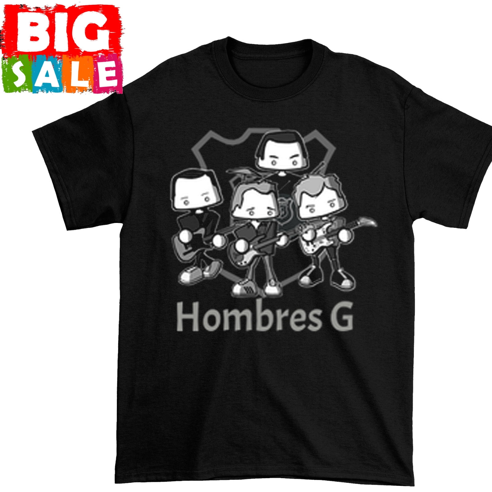 EverFind Hot Vintage Hombres G Concert Tour Black All Size T-Shirt Gift ...