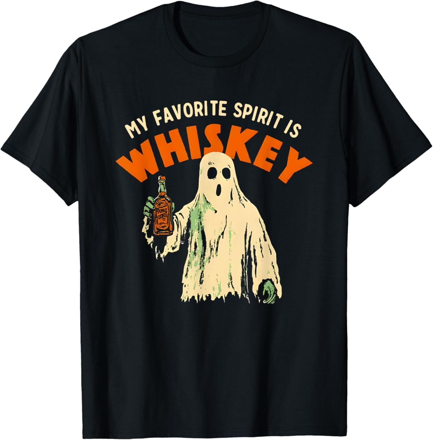 EverFind My Favorite Spirit is Whiskey Halloween Design Uni T-Shirt Uni ...