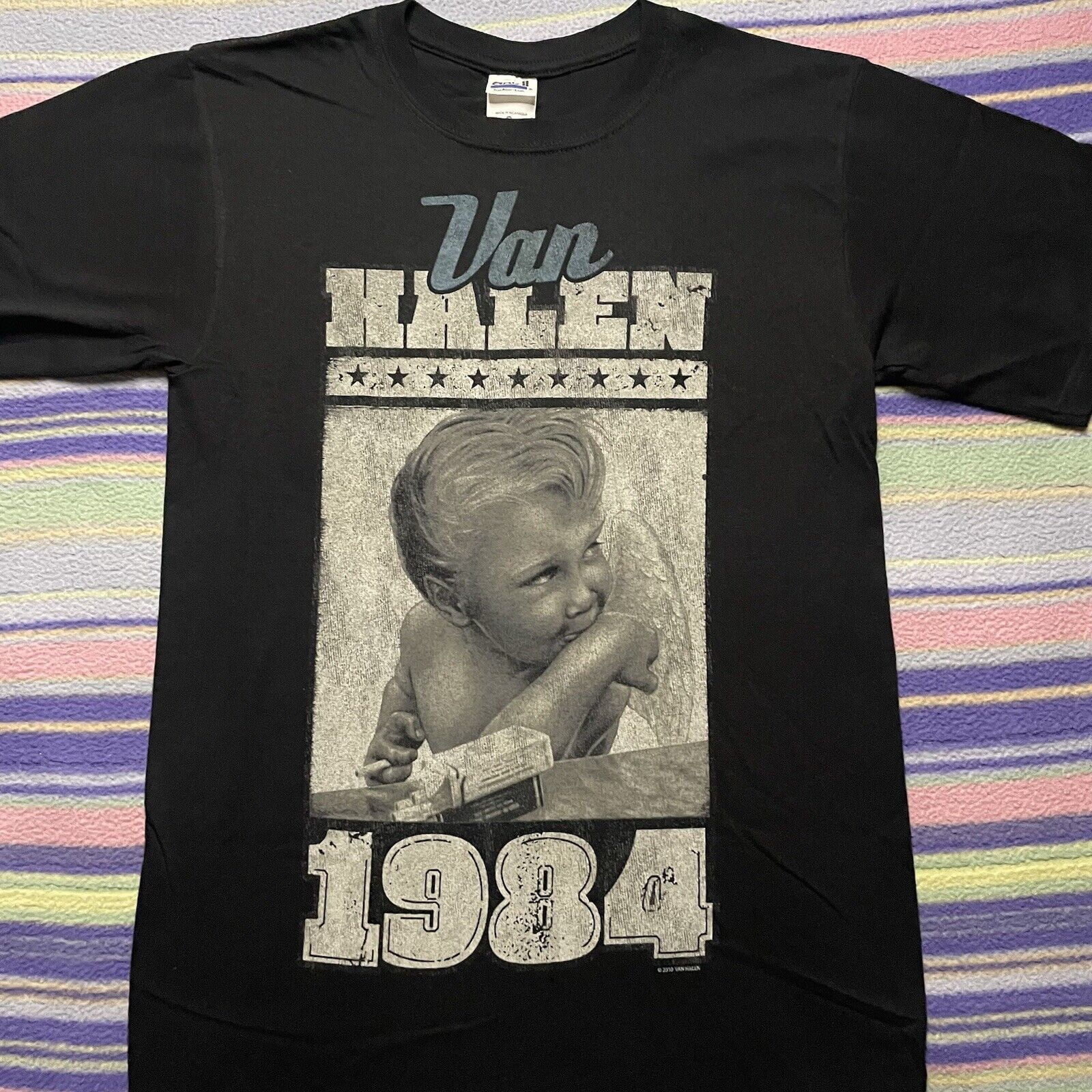 EverFind New VAN HALEN T-Shirt 1984 Cover Large Tour Concert 2010 Eddie David Lee Roth Christmas ...