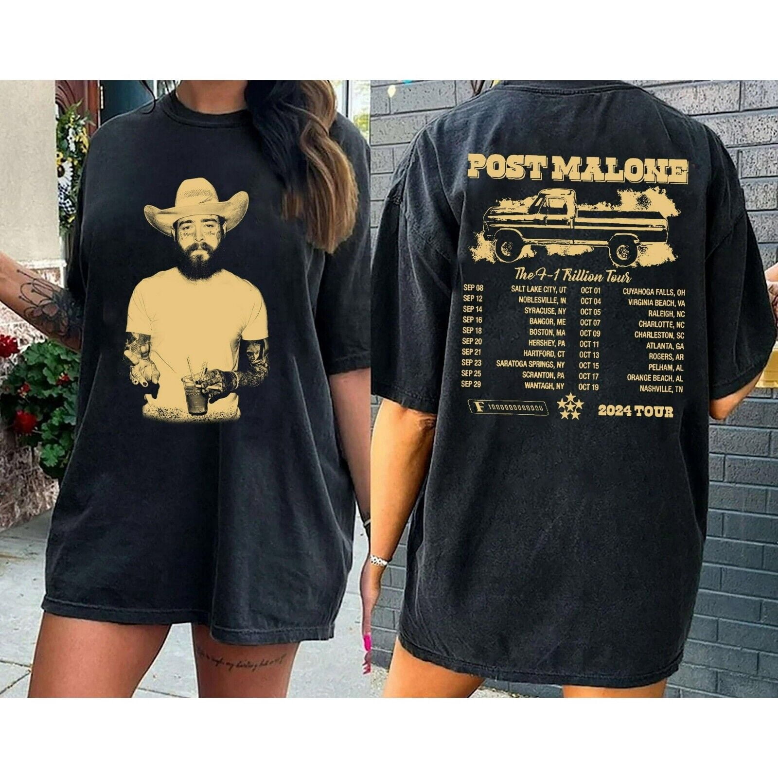 EverFind Post Malone Shirt, Post Malone F1 Trillion Tour Shirt, Malone ...