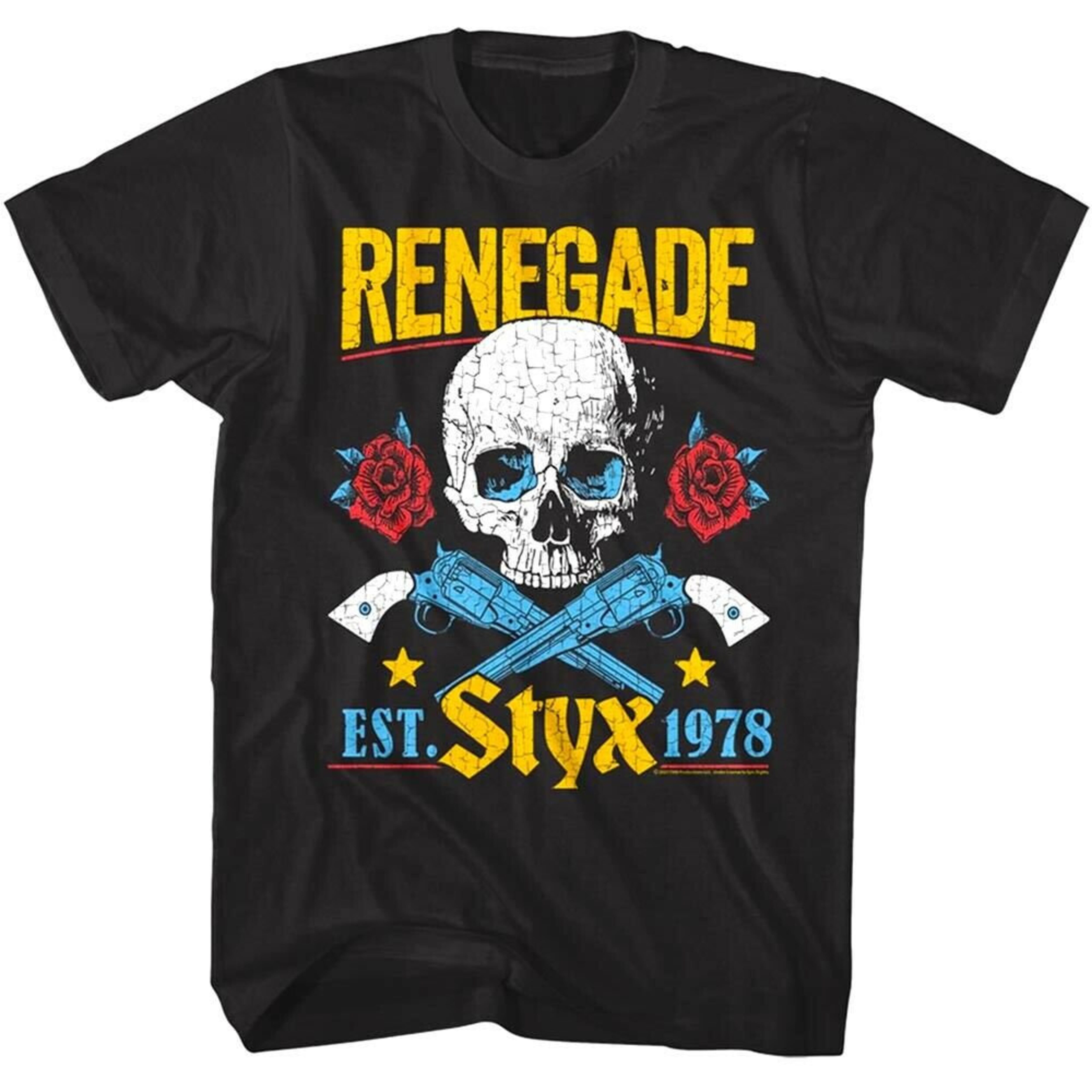 EverFind Styx Renegade T-shirt Pistols Roses 1978 Skull Art Men's ...