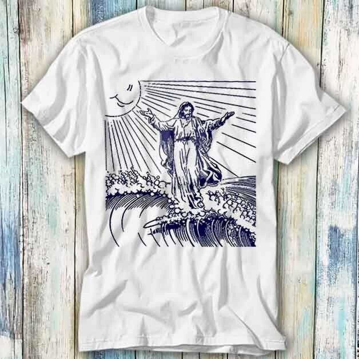 EverFind The Wave Off Kanagawa Surfing Jesus T Shirt Meme Gift Top Tee ...