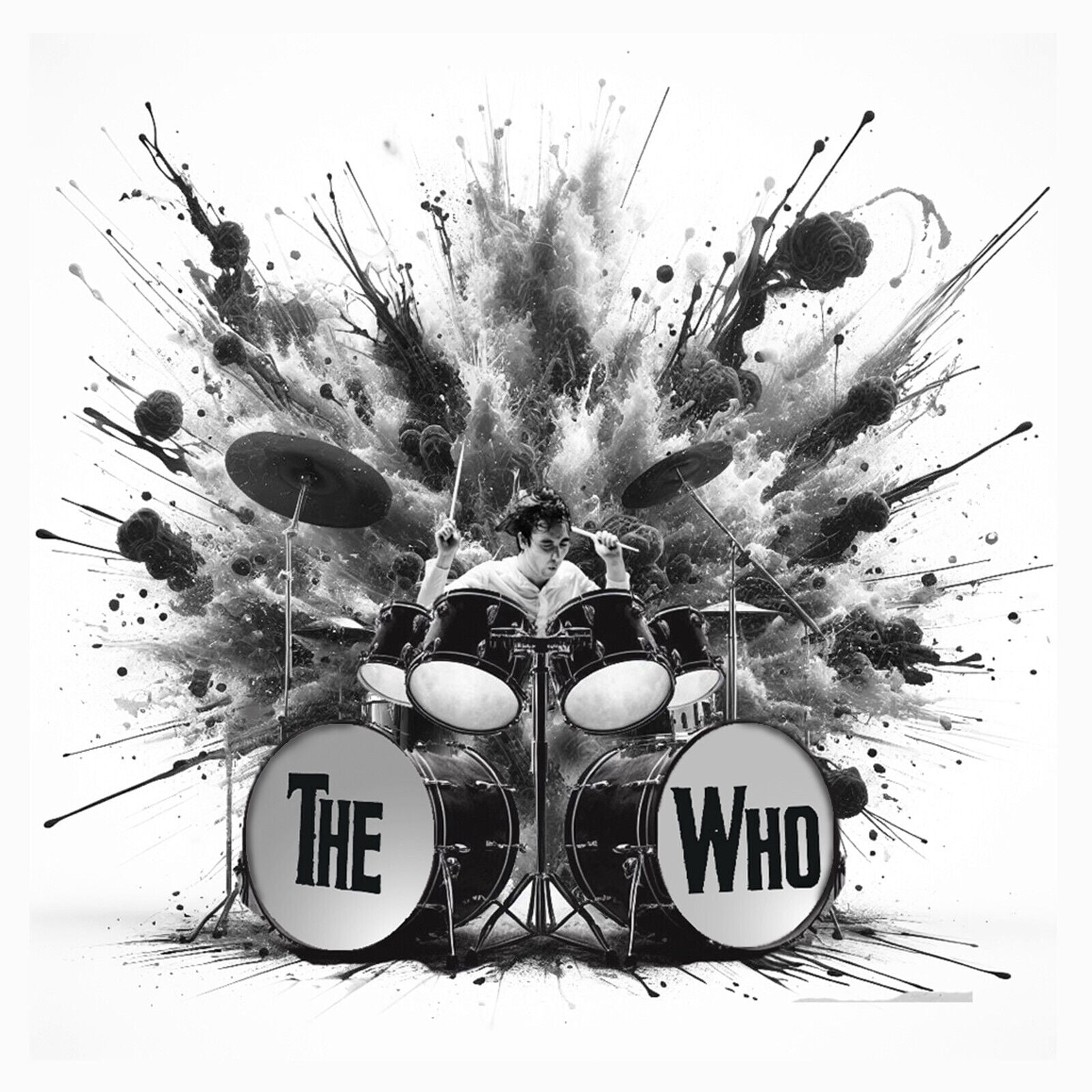 EverFind The Who Keith Moon Exploding Drums T Shirt Christmas Gift ...