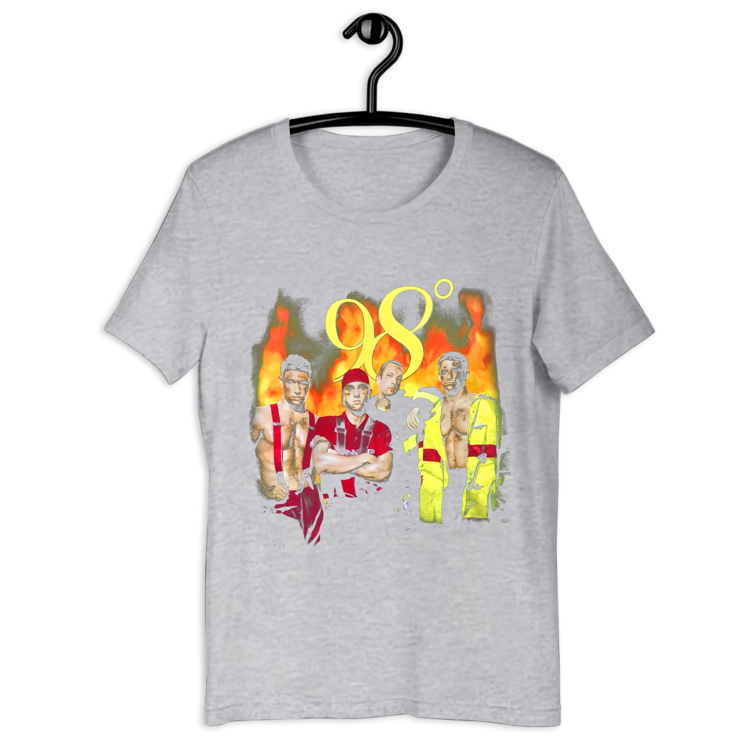 EverFind Trend 98 Degrees Hot Black Short Sleeve Cotton T-Shirt ...