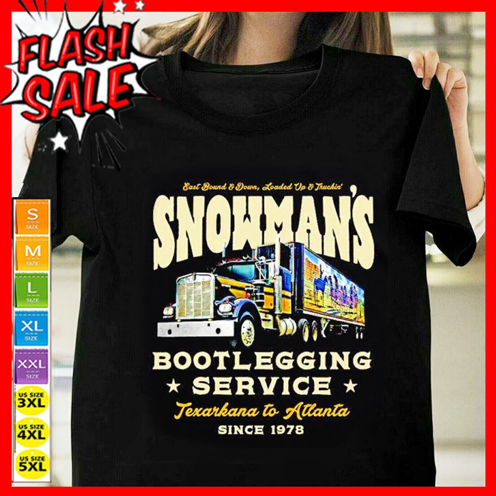 EverFind Trucker Snowman's Bootlegging Service Men T-Shirt S-5XL 100% ...