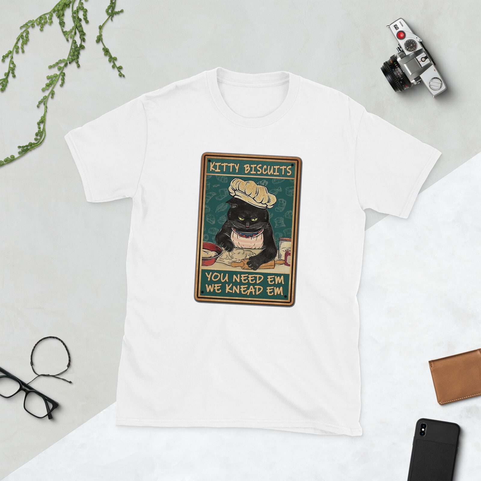 EverFind Vintage Advertisement Kitty Bisquits Short-Sleeve Uni T-Shirt ...