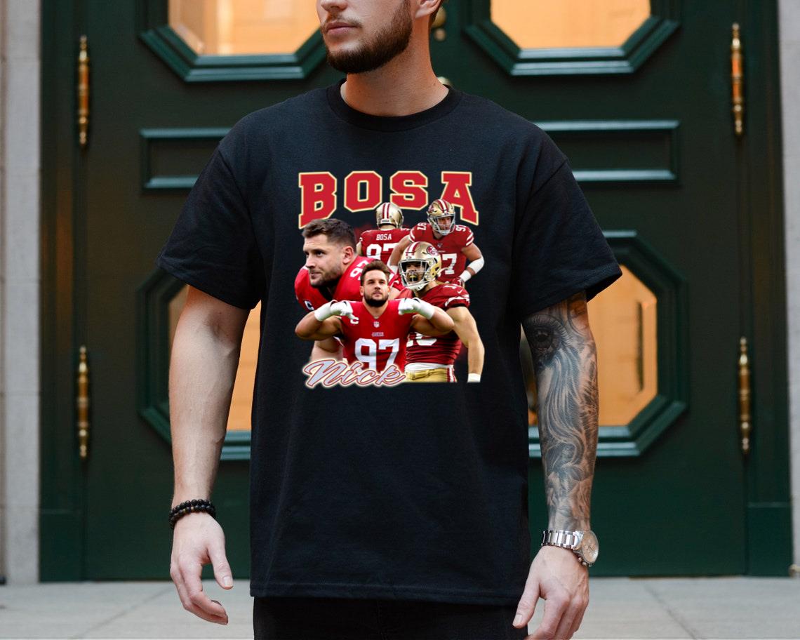 EverFind Vintage Nick Bosa Shirt,Clic 90S Tee,Football Shirt,Game Day ...