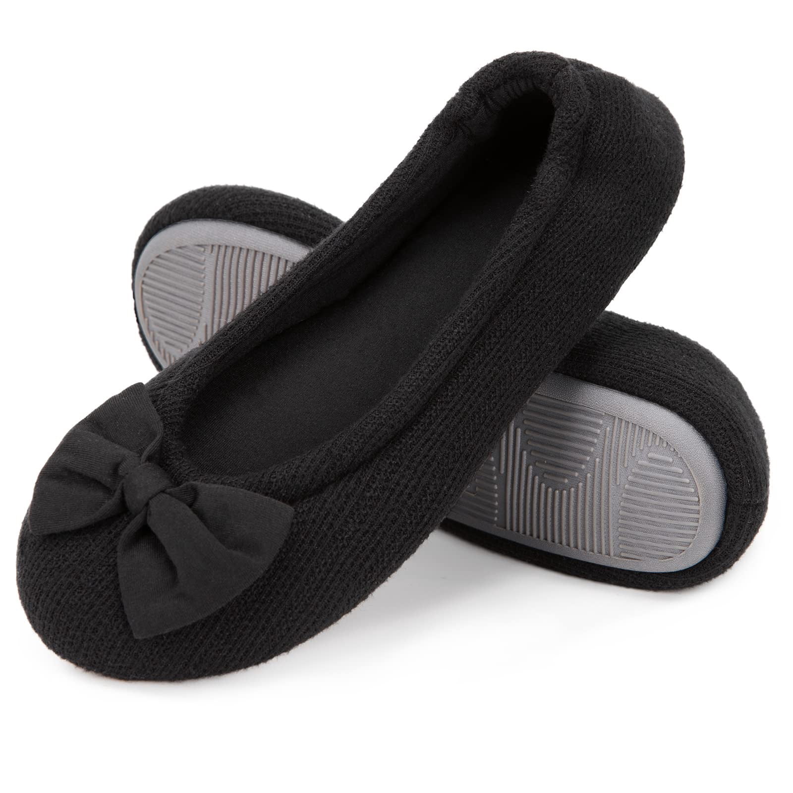 EverFoams Women's Ballerina Slippers Lightweight Comfy Memory Foam ...