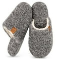 Everfoams Womens Fuzzy Wool Like Memory Foam Slip On House Slippers
