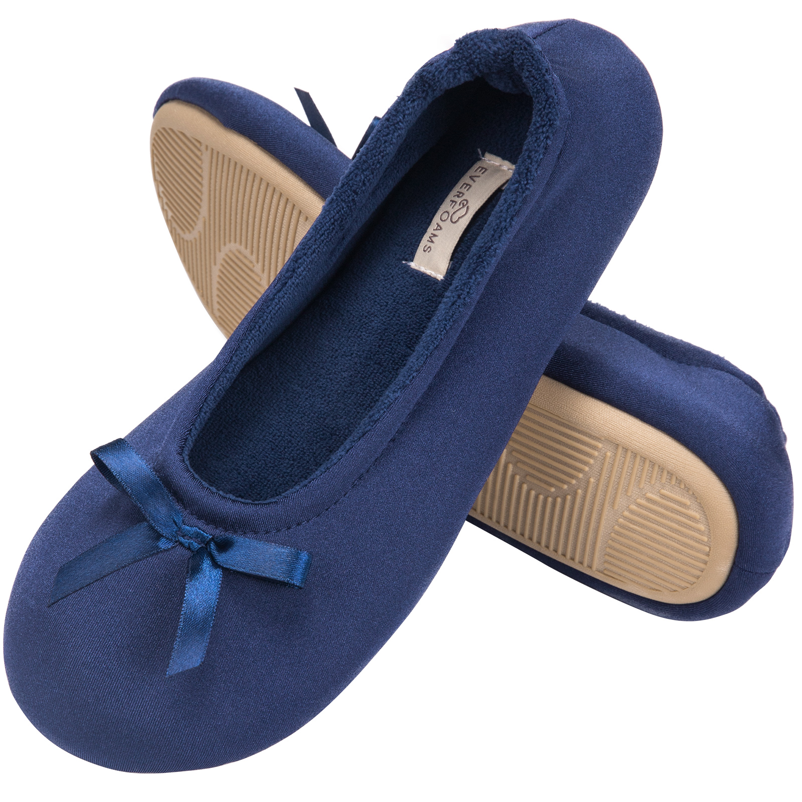 Living Health Products Cotton Memory Foam Women's Slipper with ...