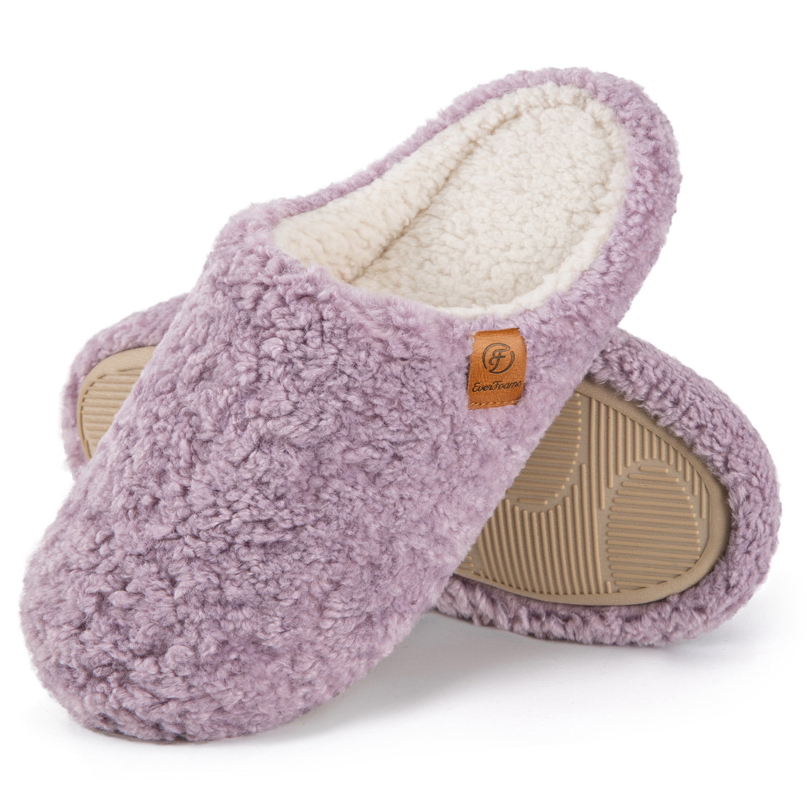 EverFoams Womens Slip On Home Slippers Soft Memory Foam House Slippers for Ladies Indoor ...