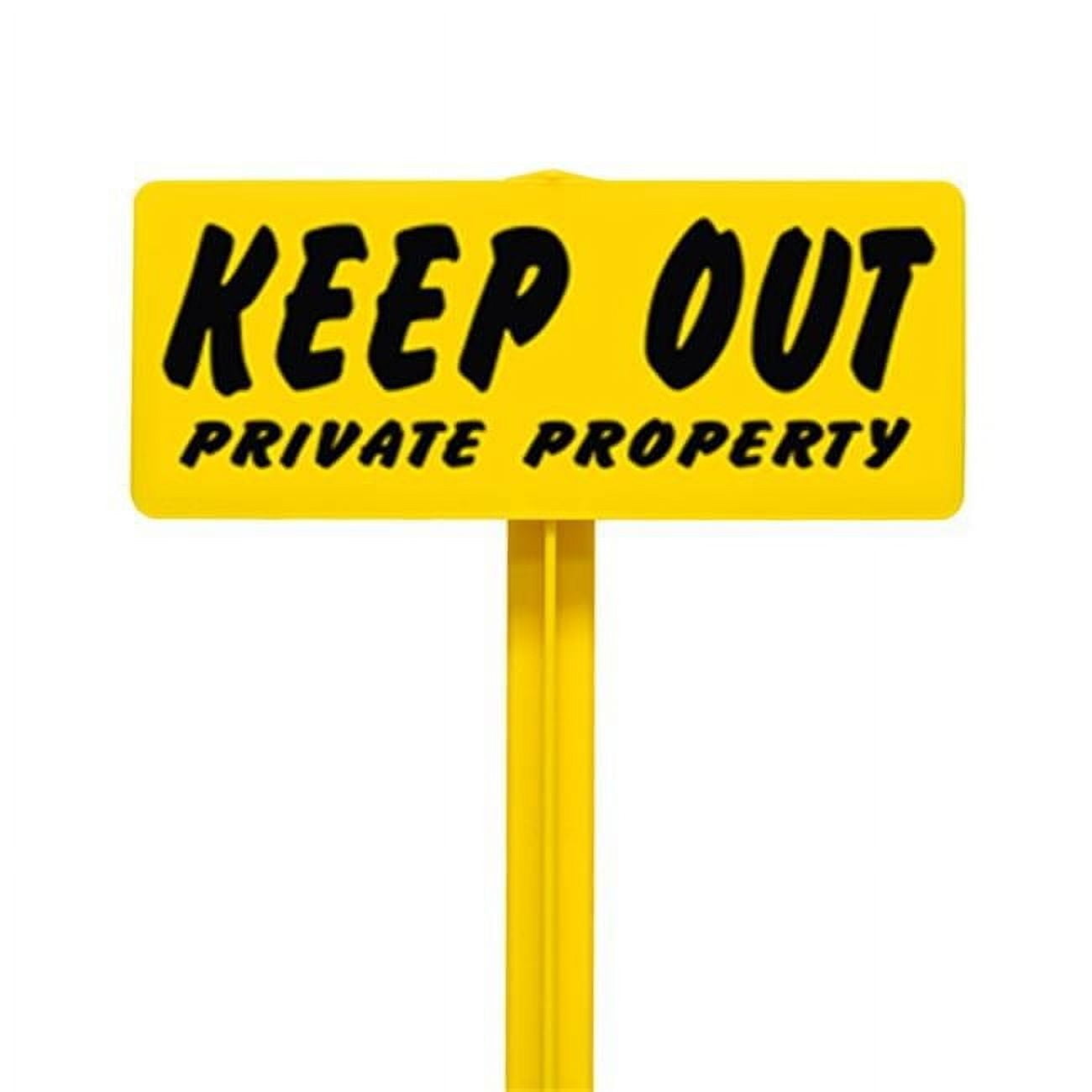 EverMark SSKT09-05 Keep Out Private Property Sign with Yellow Stake Kit ...