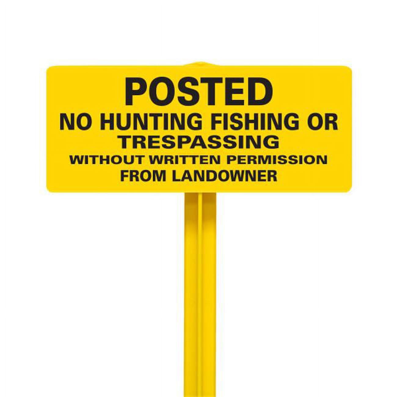 EverMark SSKT16-05 Posted No Hunting Fishing or Trespassing without ...
