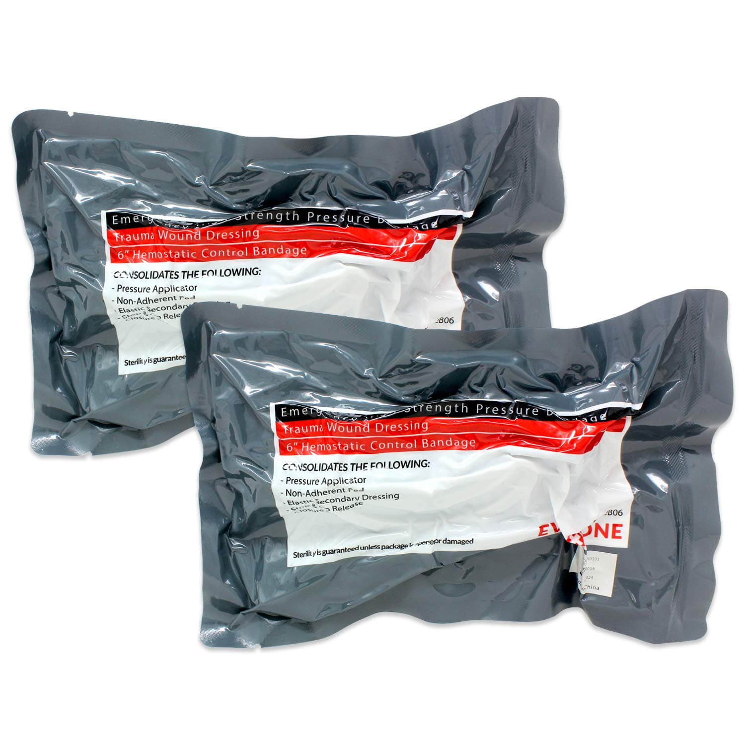 EverOne 6" Israeli Emergency High Strength Compression Bandage, Trauma ...