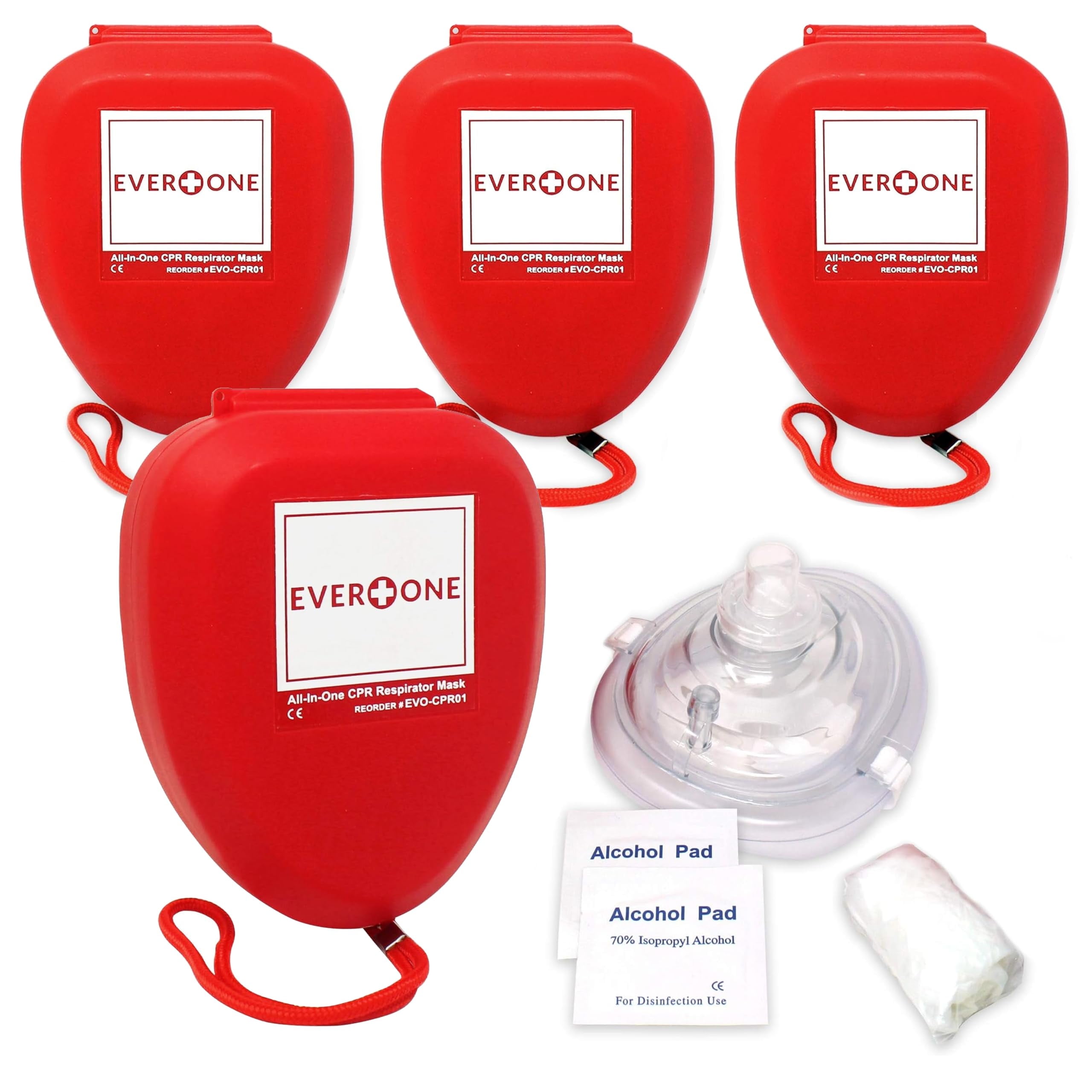 EverOne CPR Rescue Mask, Adult/Child Pocket Resuscitator, Hard Case ...