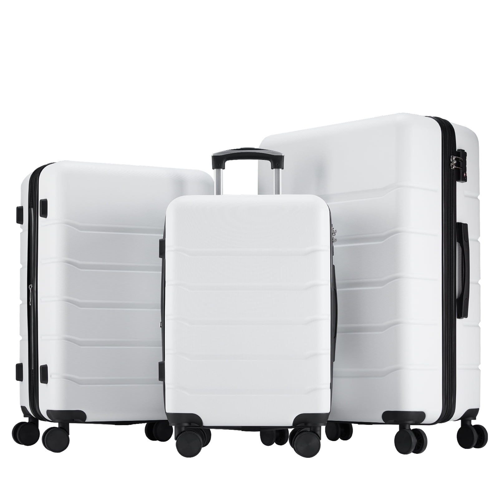 EverPick 3- Pack Hardside Luggage with Spinner Wheels - 20/24/28 Inch ...