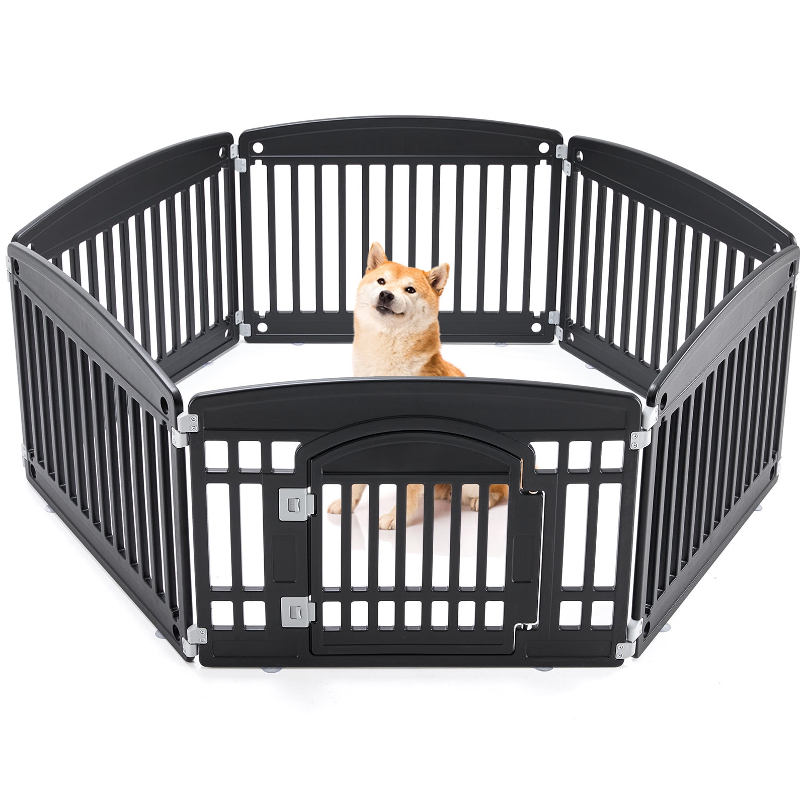 EverPick Dog Playpen Safe & 6-Panel Secure Indoor/Outdoor Pet Fence ...