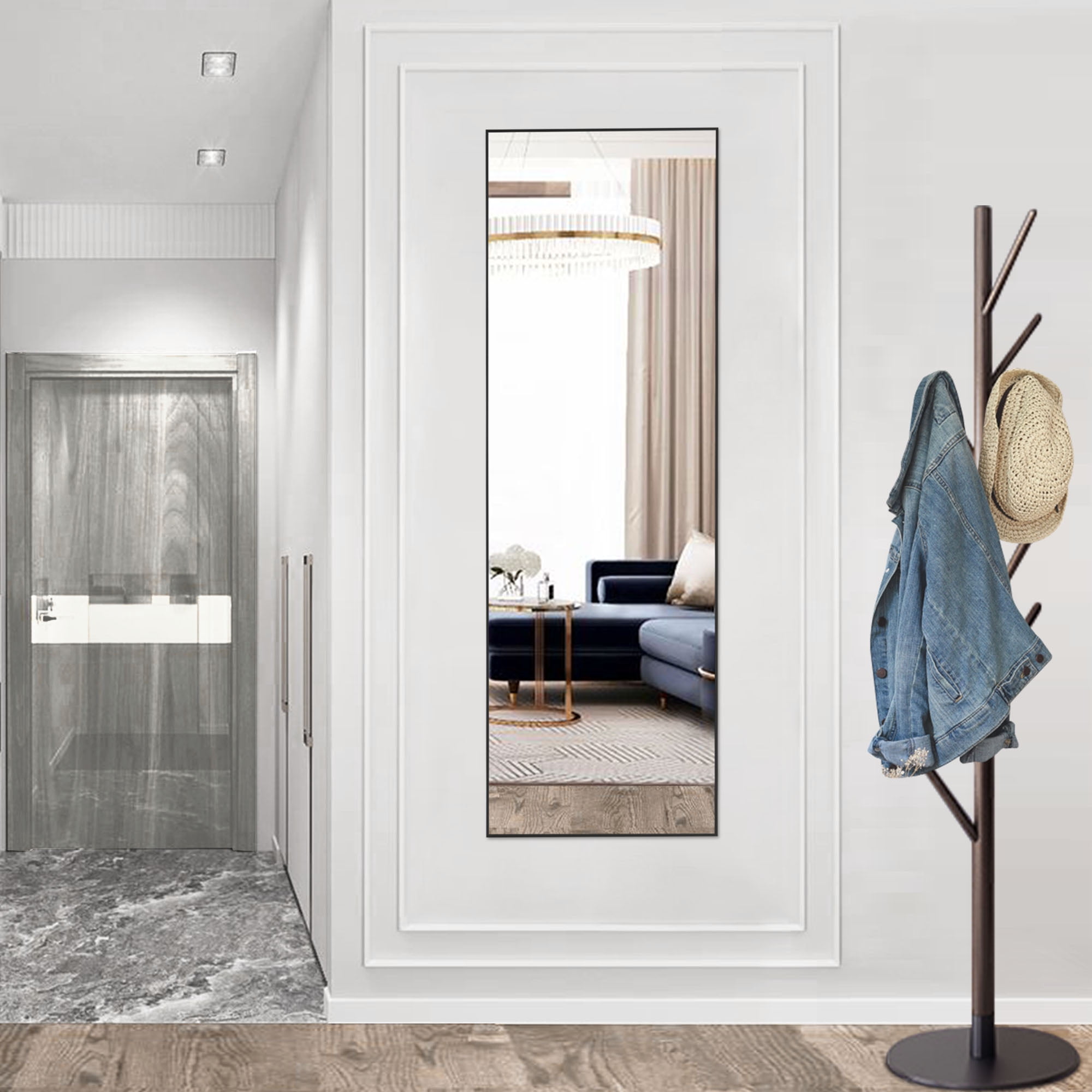 EverPick Full Length Floor Standing Mirror with Stand - 64x21 Inches ...
