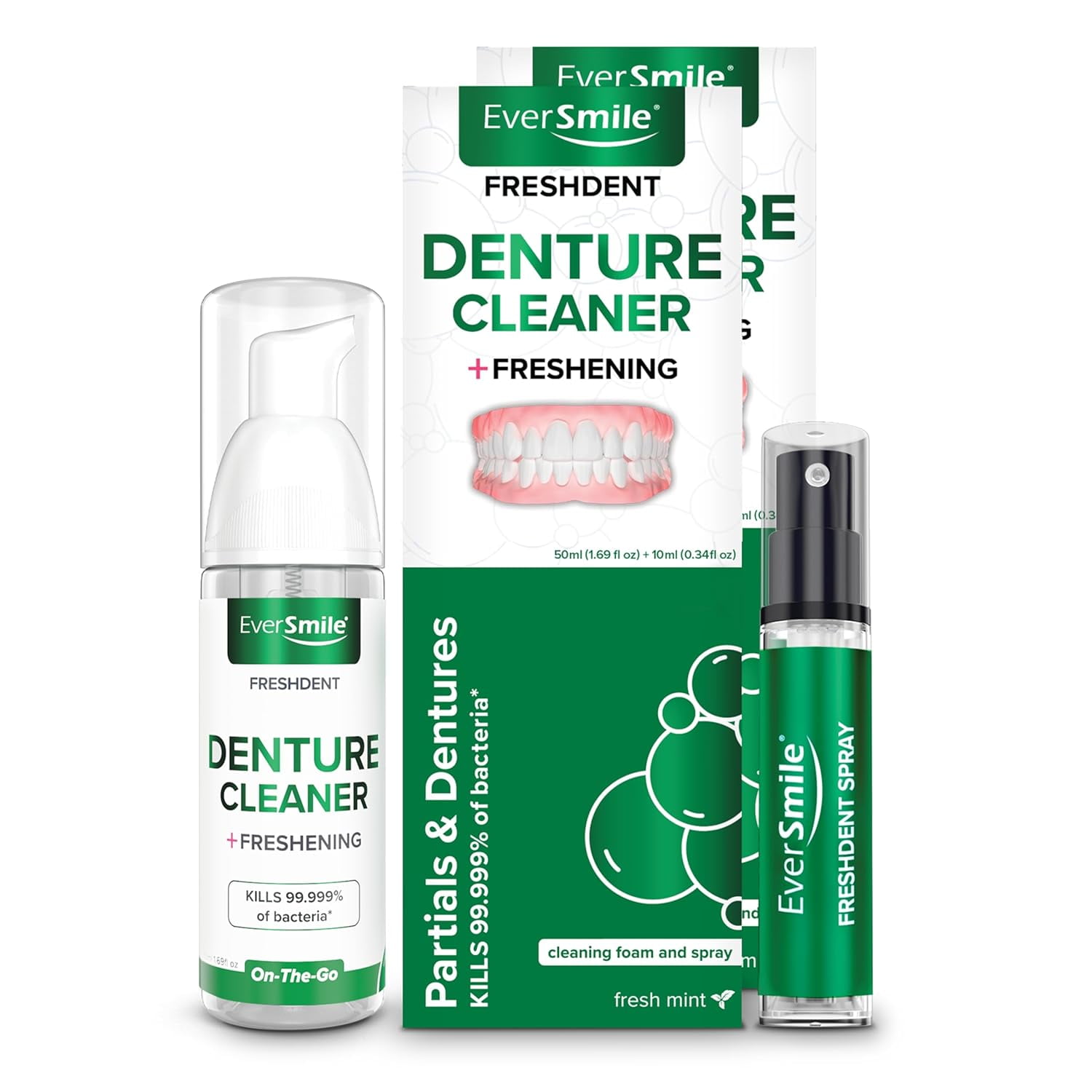 EverSmile FreshDent Denture and Partial Denture Cleaner + Teeth ...