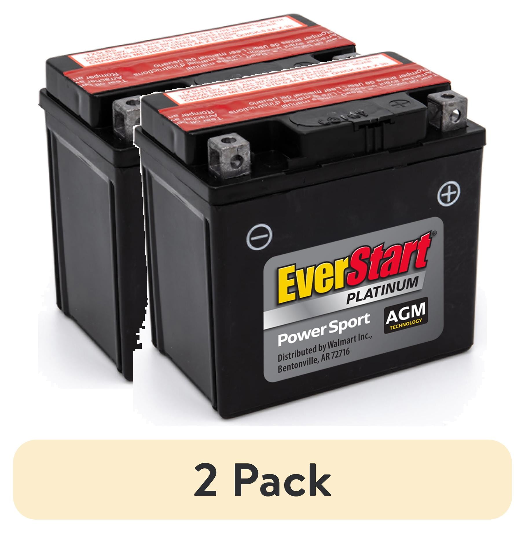 (2 pack) EverStart AGM PowerSport Battery, Group Size 5LBS 12 Volt, 70 ...