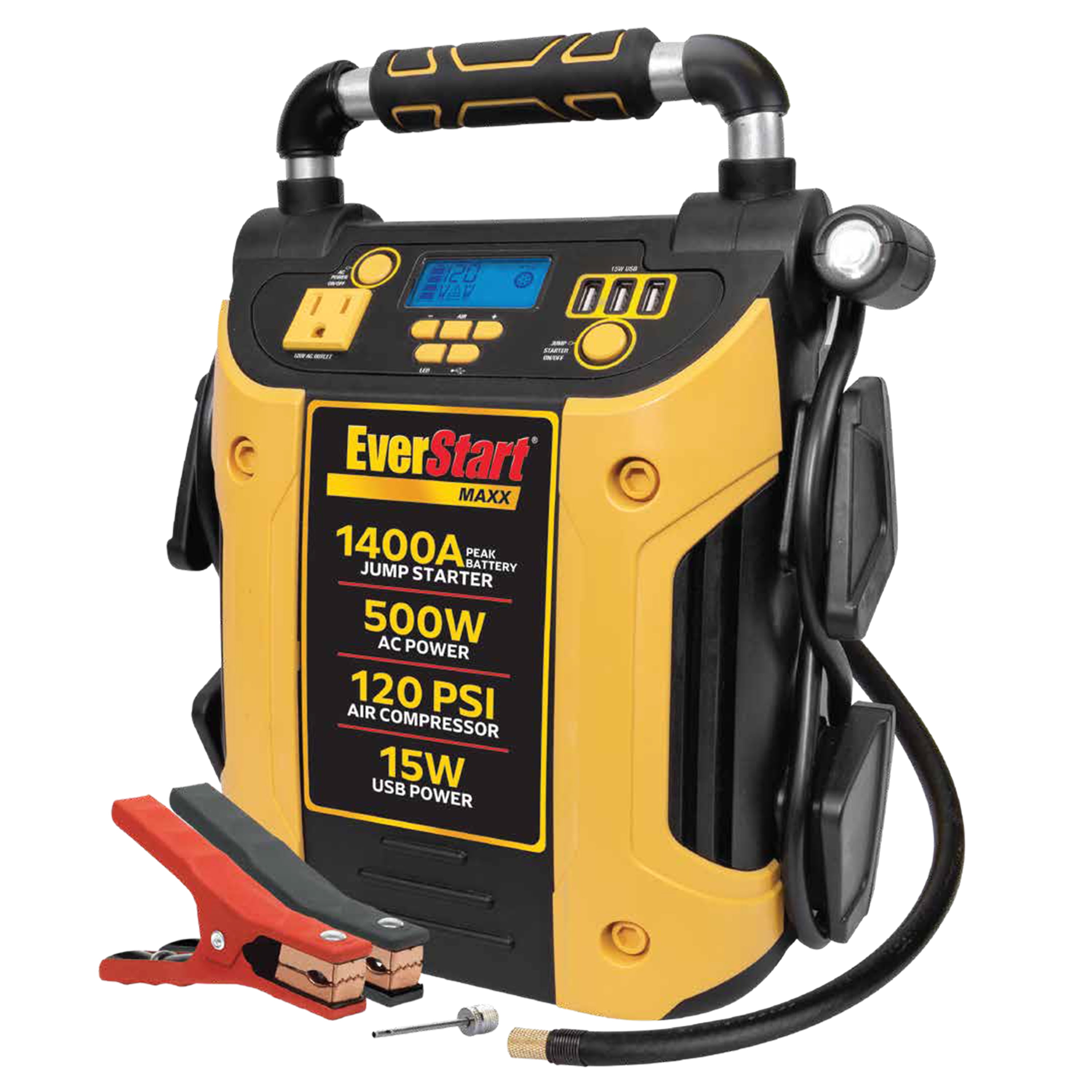 EverStart Maxx J5CPDE 1400 Peak Amps Jump Starter, Power Station, 500W ...