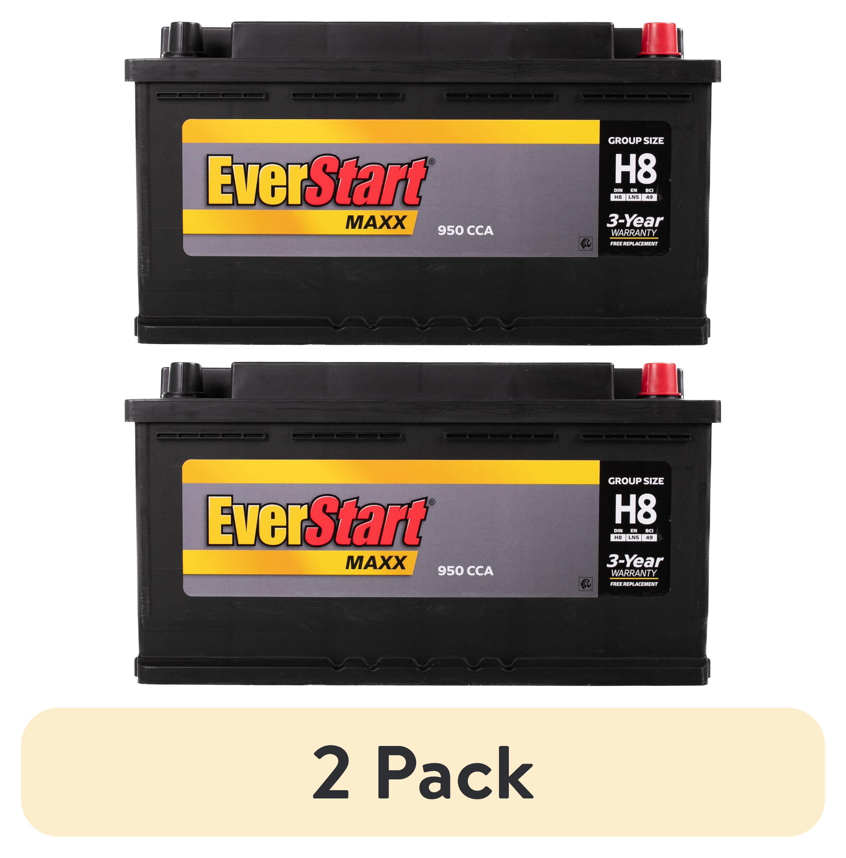 (2 pack) EverStart Maxx Lead Acid Automotive Battery, Group Size H8, 12 ...