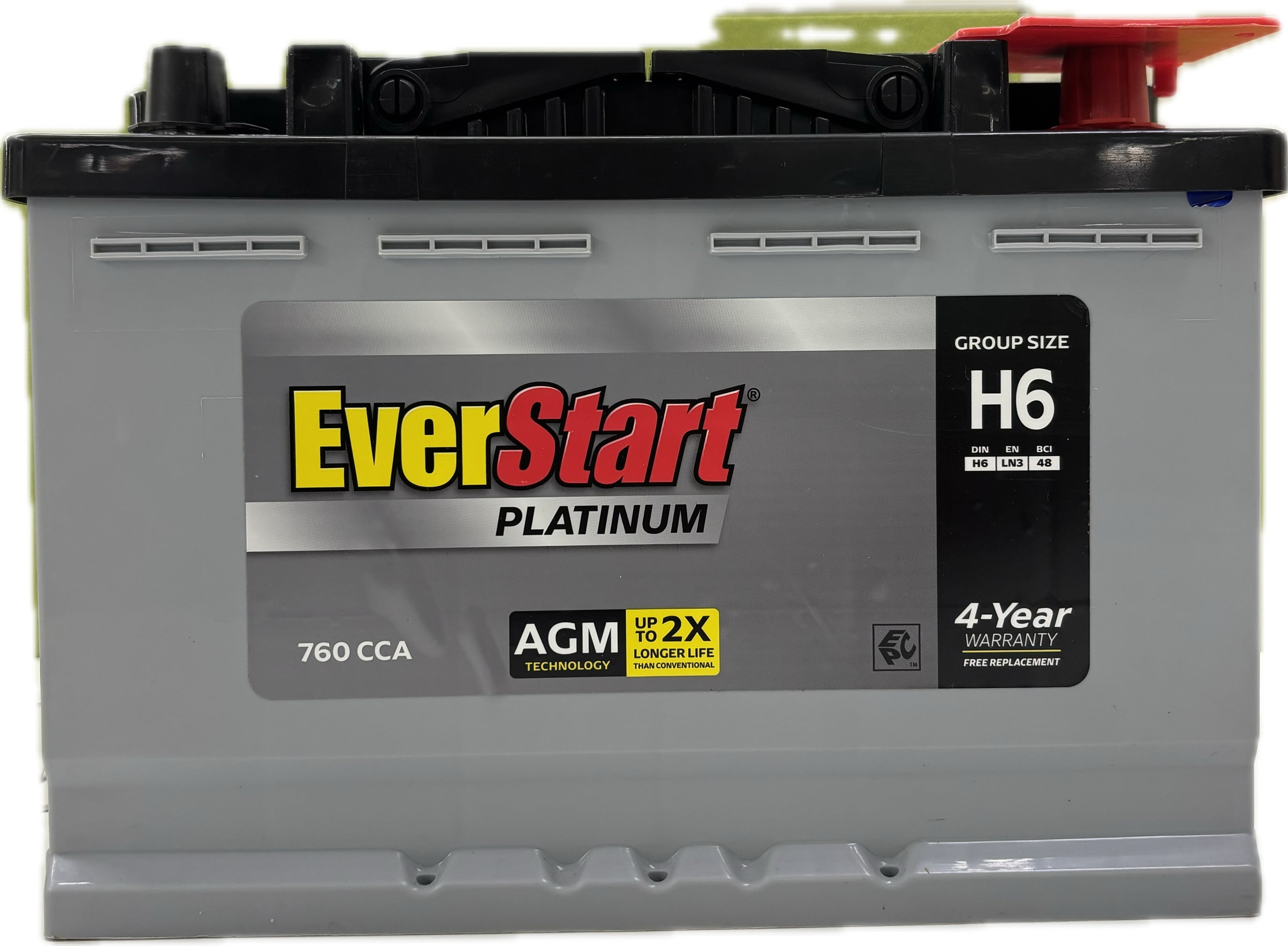 EverStart Platinum AGM Automotive Battery, Group H6 / LN3 / 48 12 Volt ...