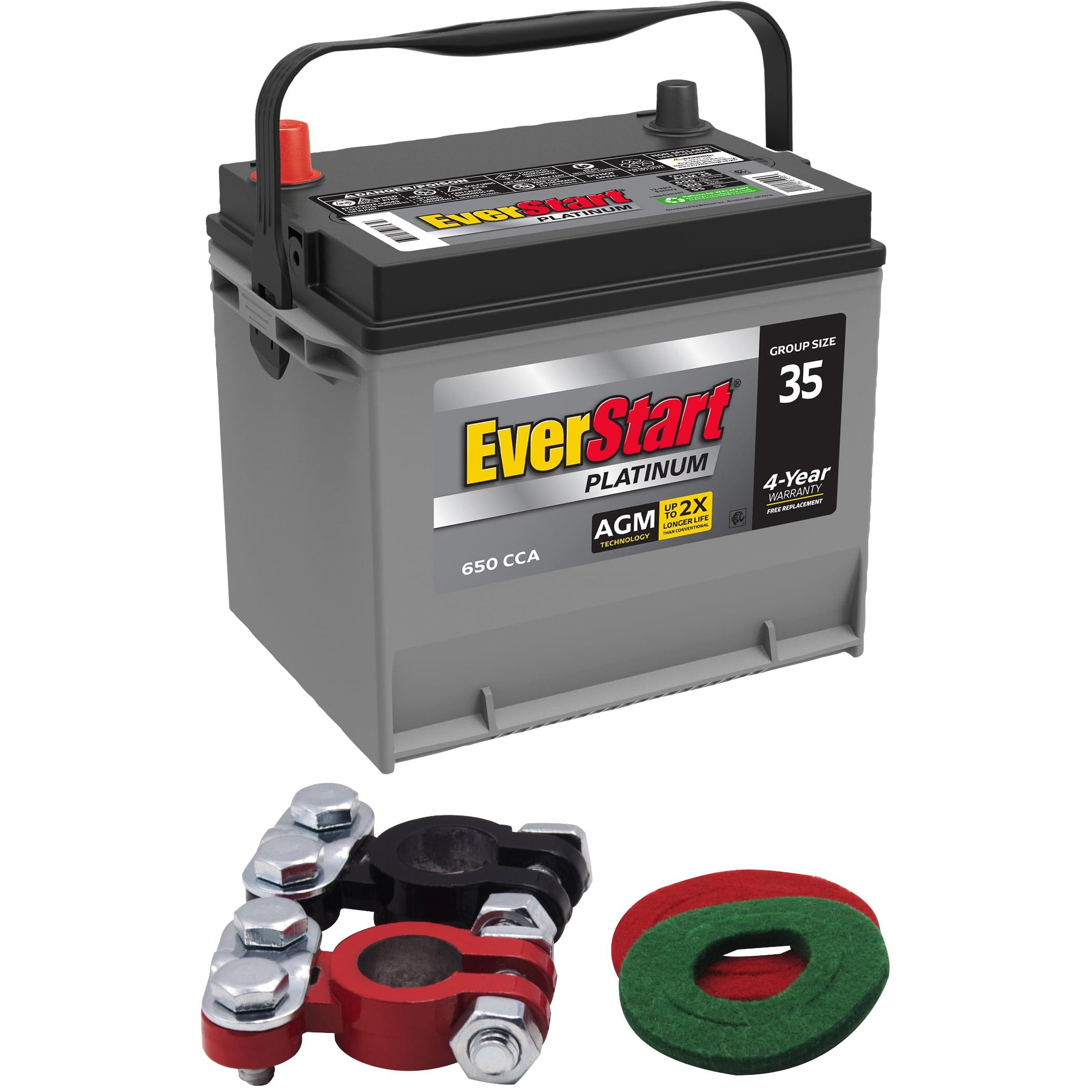 EverStart Platinum AGM Automotive Battery, Group Size 35 12 Volt, 650 ...