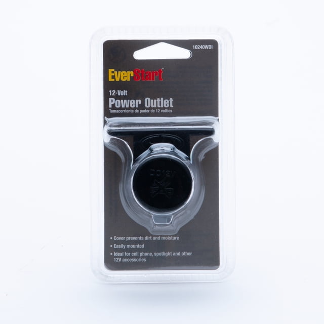 EverStart Plus Auto Auxiliary Dual 12 Volt Power Outlet, Black ...