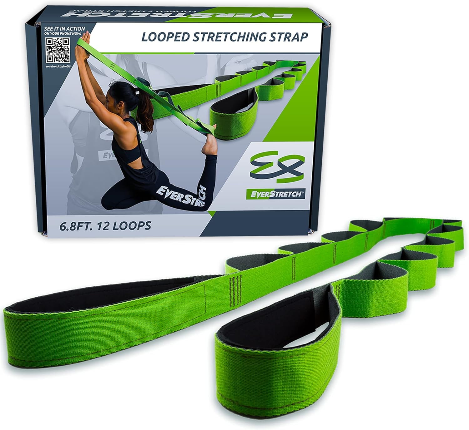 EverStretch Non-Elastic Stretching Strap with Loops - Move Freely with ...