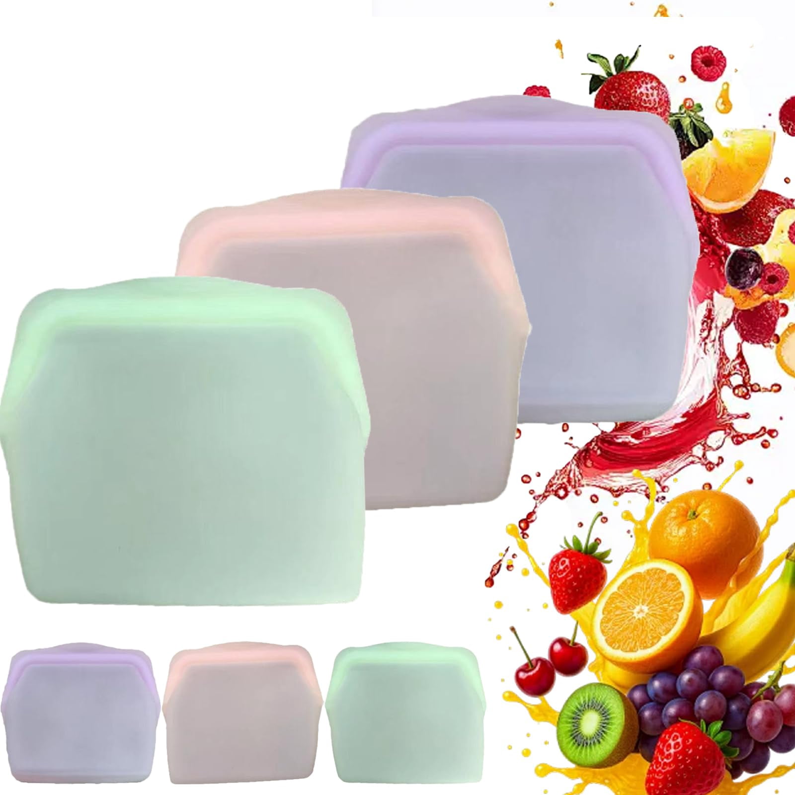 Everbag Silicone Storage, Ever Bag Food Storage, Leak-Proof Upright ...