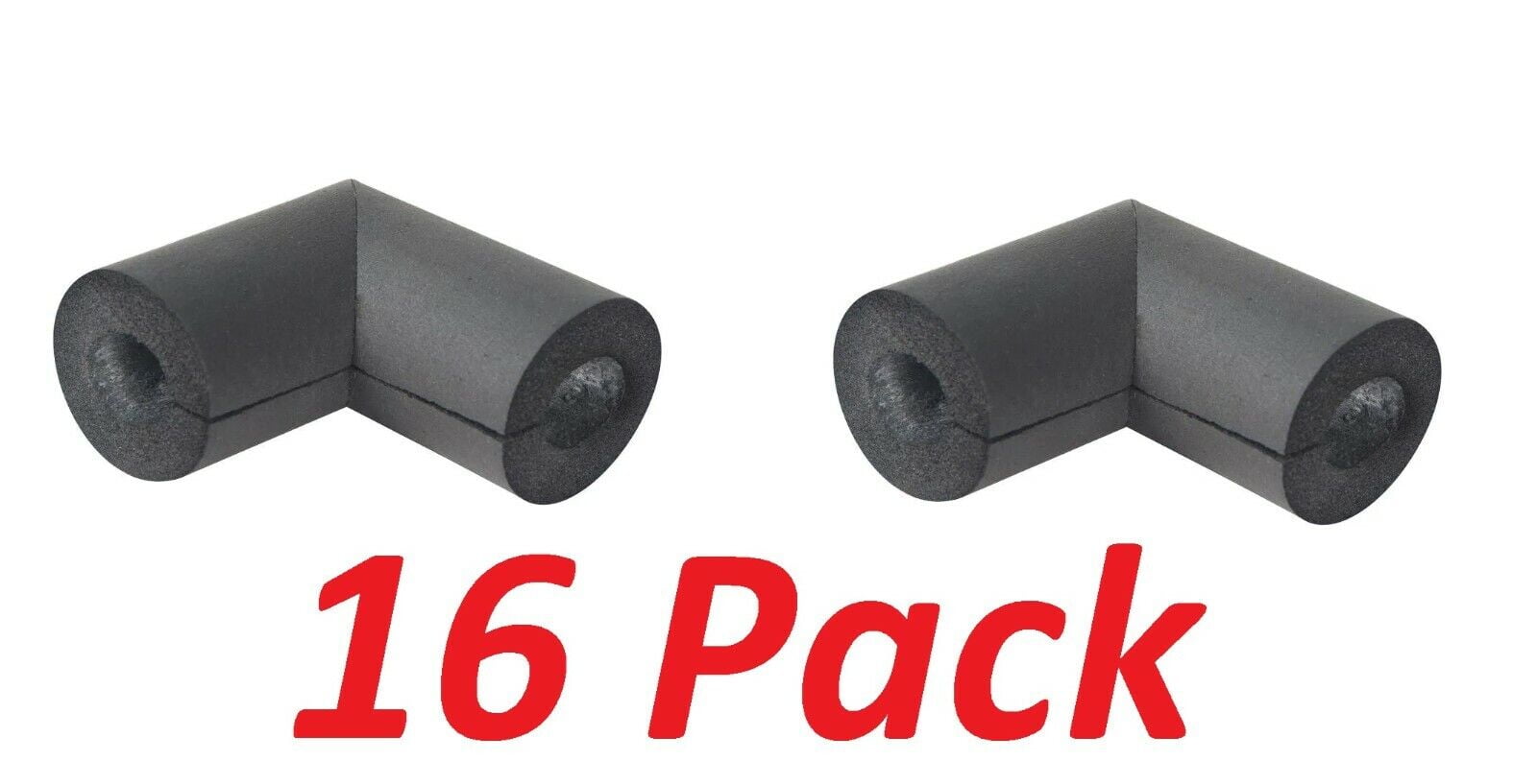 Everbilt 1/2 in. Rubber Pre-Slit Pipe Insulation Elbow PVC / Copper (16 ...