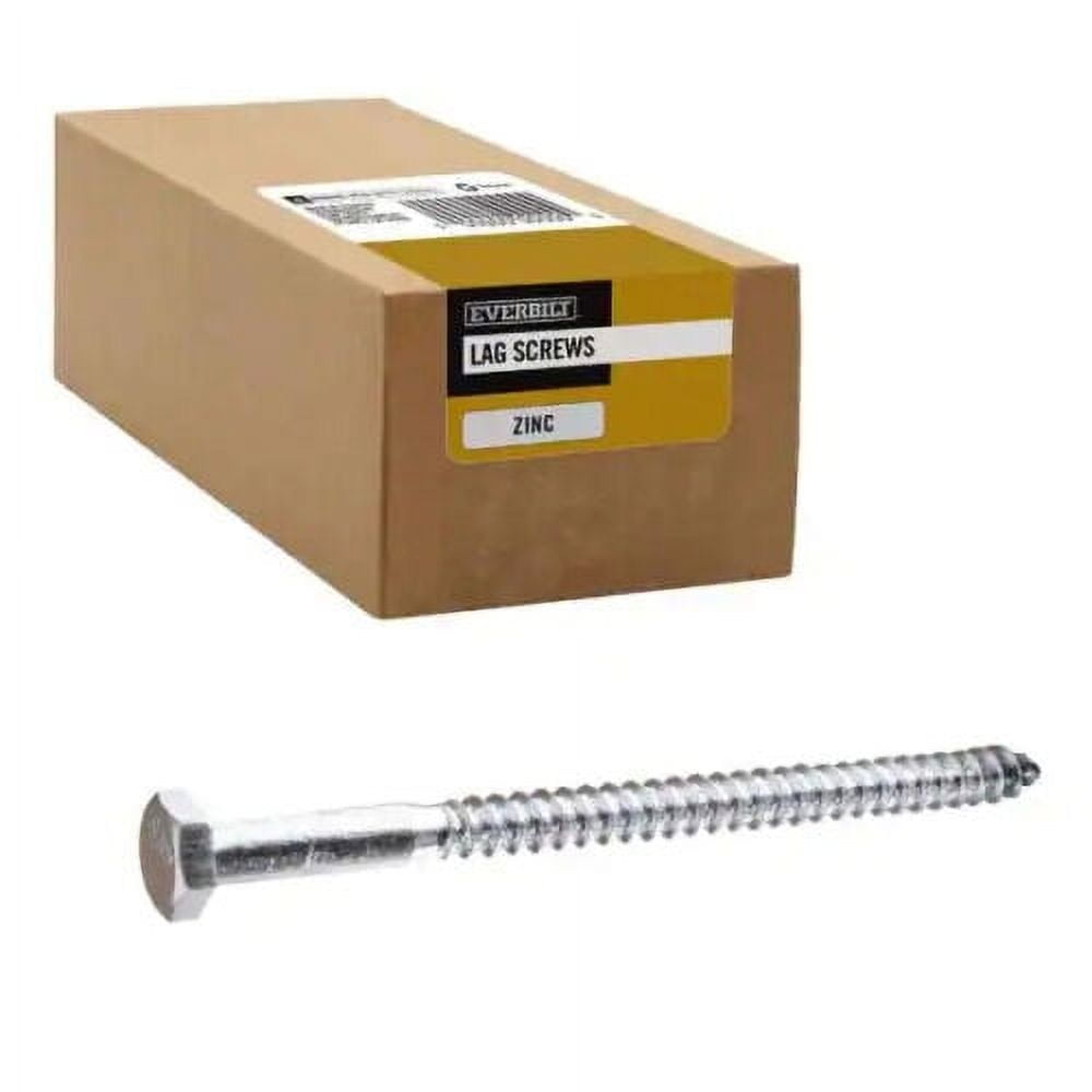 Everbilt 1/4 in. x 4 in. Hex Zinc Plated Steel Lag Screw (50-Pack) 506176 - Walmart.com