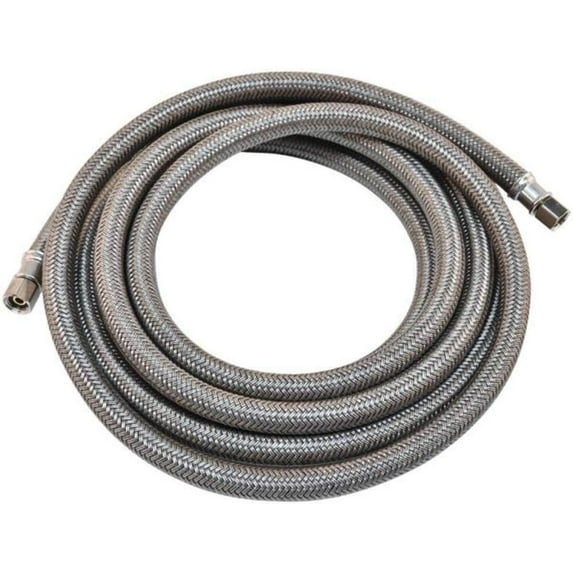 Everbilt, Ice Maker Connector, 12 ft., Braided Polymer Exterior ...