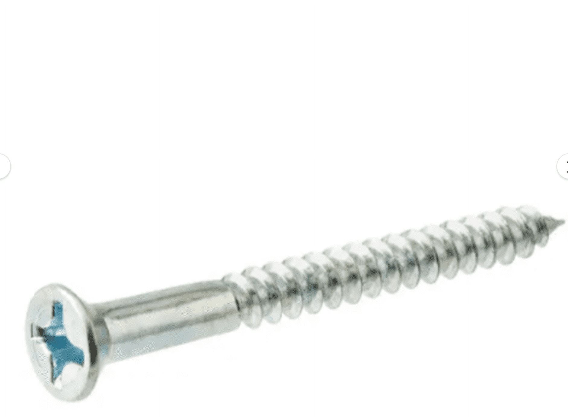 Everbilt #12 x 3 in. Phillips Flat Head Zinc Plated Wood Screw (25-Pack ...